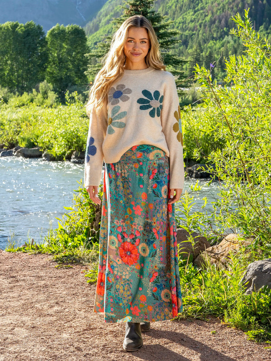 Natural Life Live-In-It Knit "ButterSoft" Maxi Skirt - Dusty Blue Gard – Anne-Paige