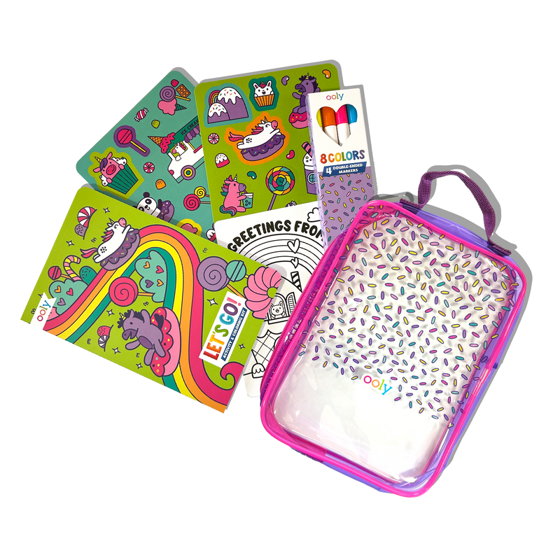 OOLY - Let's Go!: Activity & Coloring Kit - Unicorn Candy Town – Anne-Paige