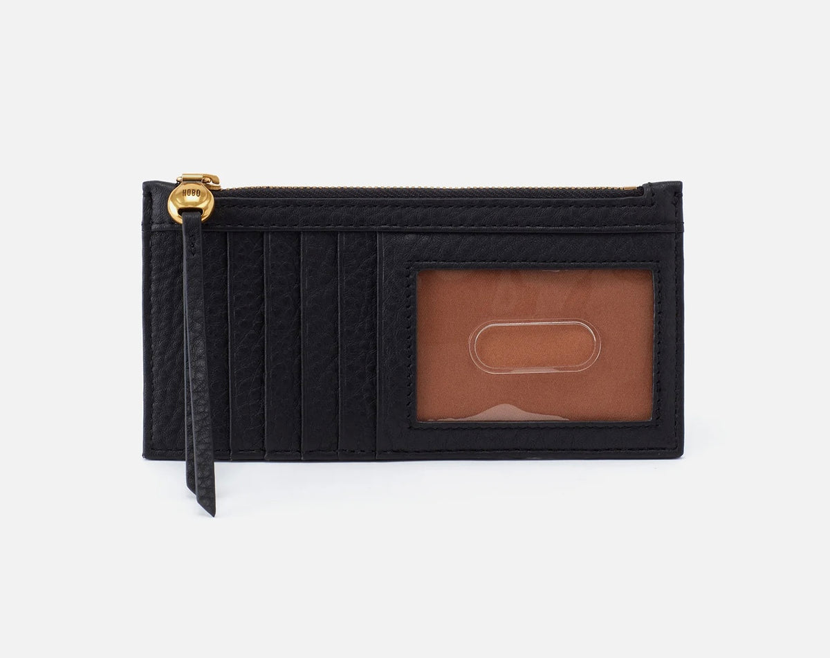 HOBO Carte Credit Card Wallet - Black Pebbled Leather – Anne-Paige