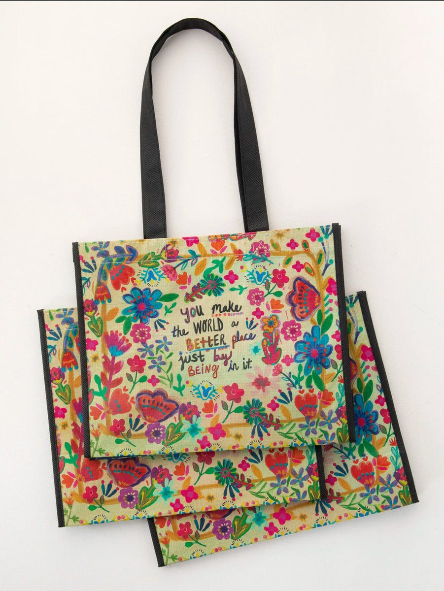 Natural Life Recycled Large Happy Bags - Taupe World Better – Anne-Paige