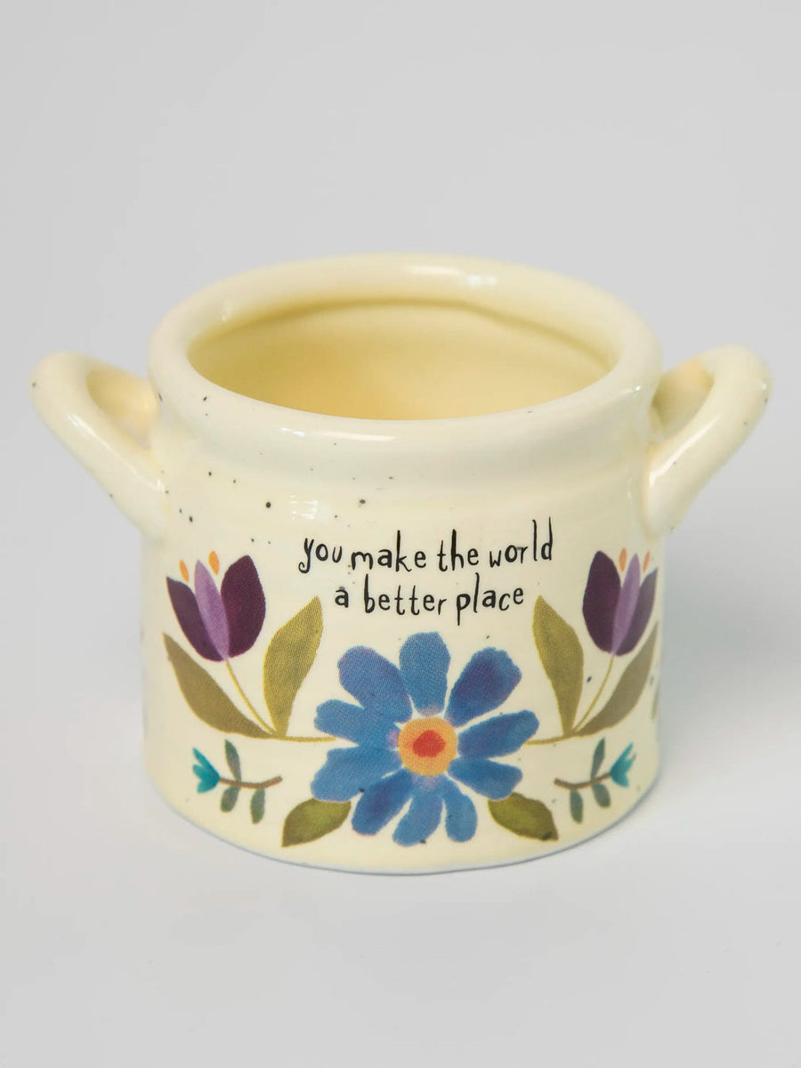 Natural Life Crock Planter - World Better Small – Anne-Paige