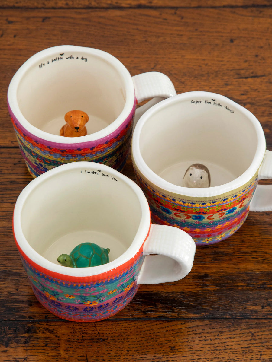 Natural Life® Peek-A-Boo Coffee Mug - Border Print Dog – Anne-Paige